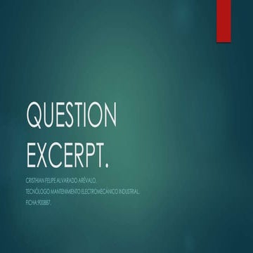 Question excerpt | PPT