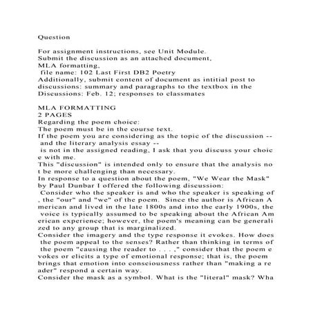 QuestionFor assignment instructions, see Unit Module.Submit th.docx