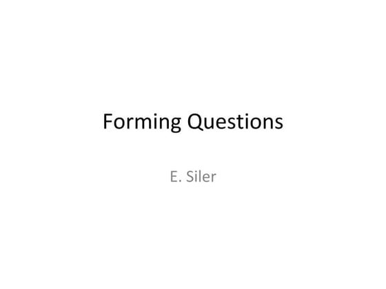 American english unit 7 word order in questions | PPT