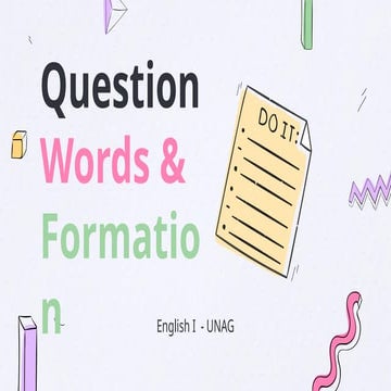 Question Formation, Words + Numbers and quantities | PPTX