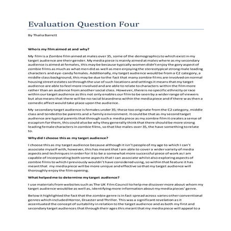 Question four evaluation | DOCX