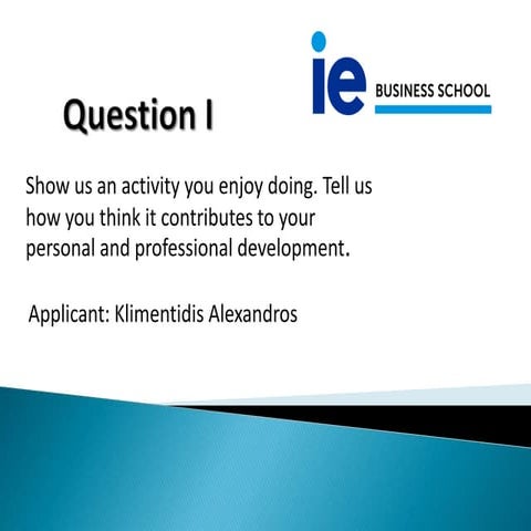 Question i ie presentation - klimentidis alexandros | PPTX