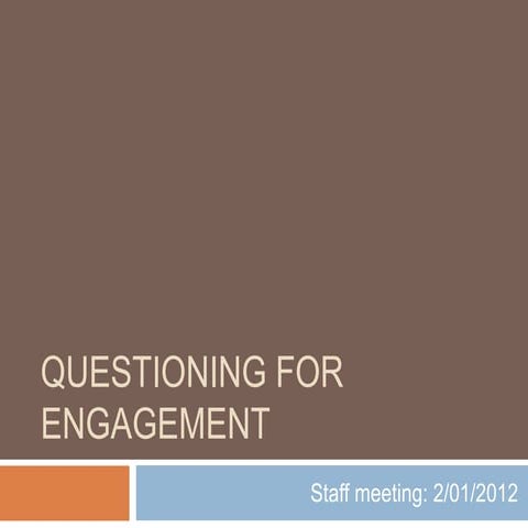 Questioning for engagement | PPTX