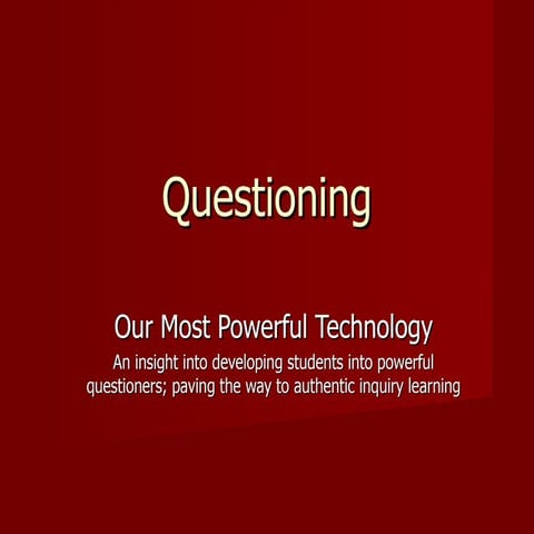 Question Mapping | PPT