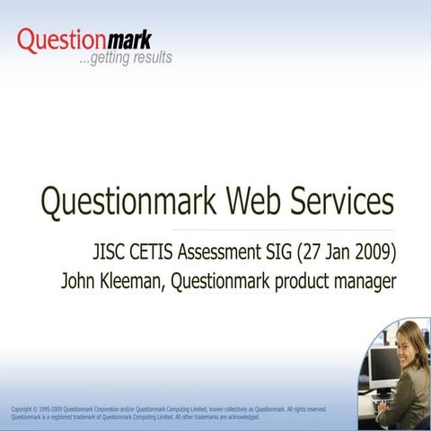 Questionmark Web Services | PPT