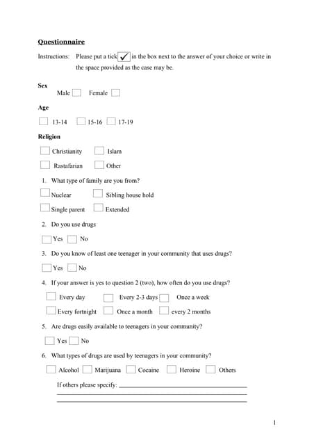 Sample Questionnaire sample-questionnaire