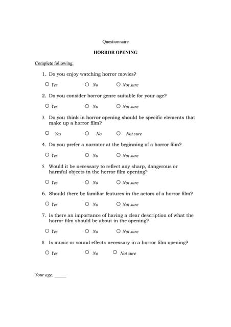 Script questionnaire | DOCX