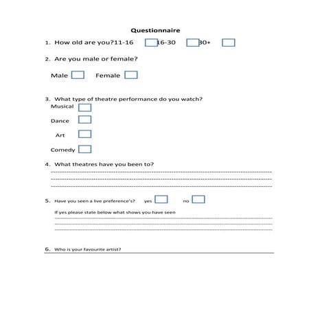 Questionnaire | PDF
