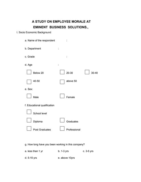 Questionnaire on Employee Turnover | DOCX | Business | Business and Finance