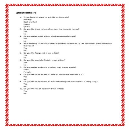 Questionnaire | DOCX