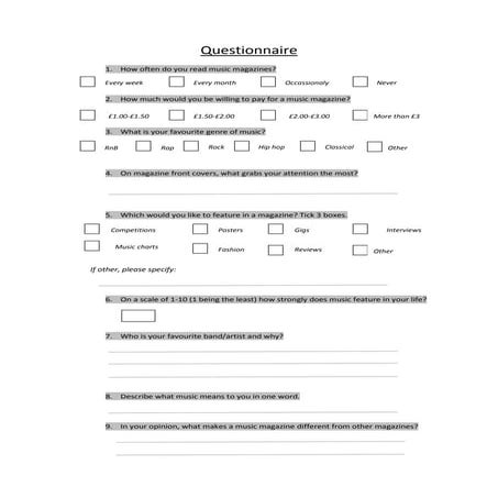 Questionnaire | PDF