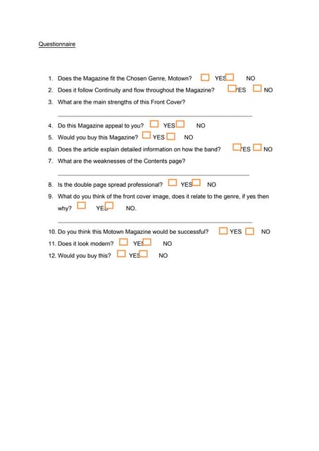 Questionnaire | PDF