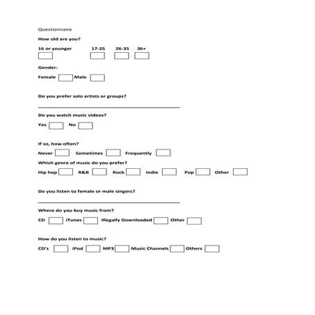 Questionnaire | DOCX