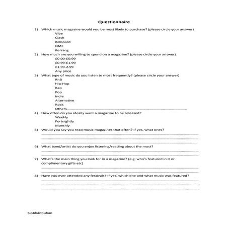 AS Media Questionnaire | DOCX