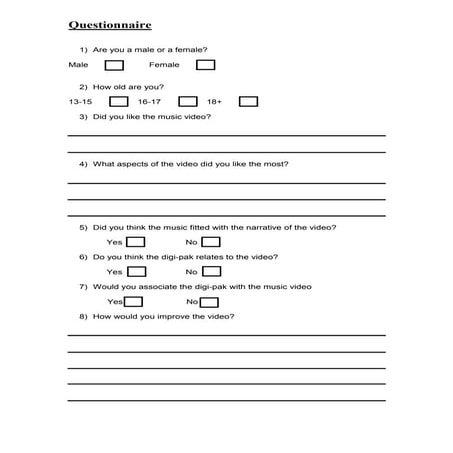 Questionnaire | DOCX