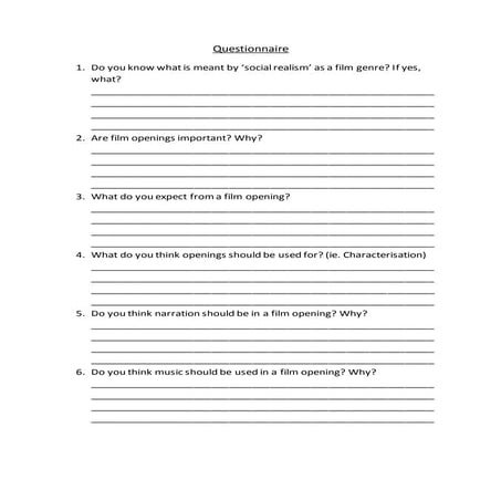 Questionnaire | DOCX