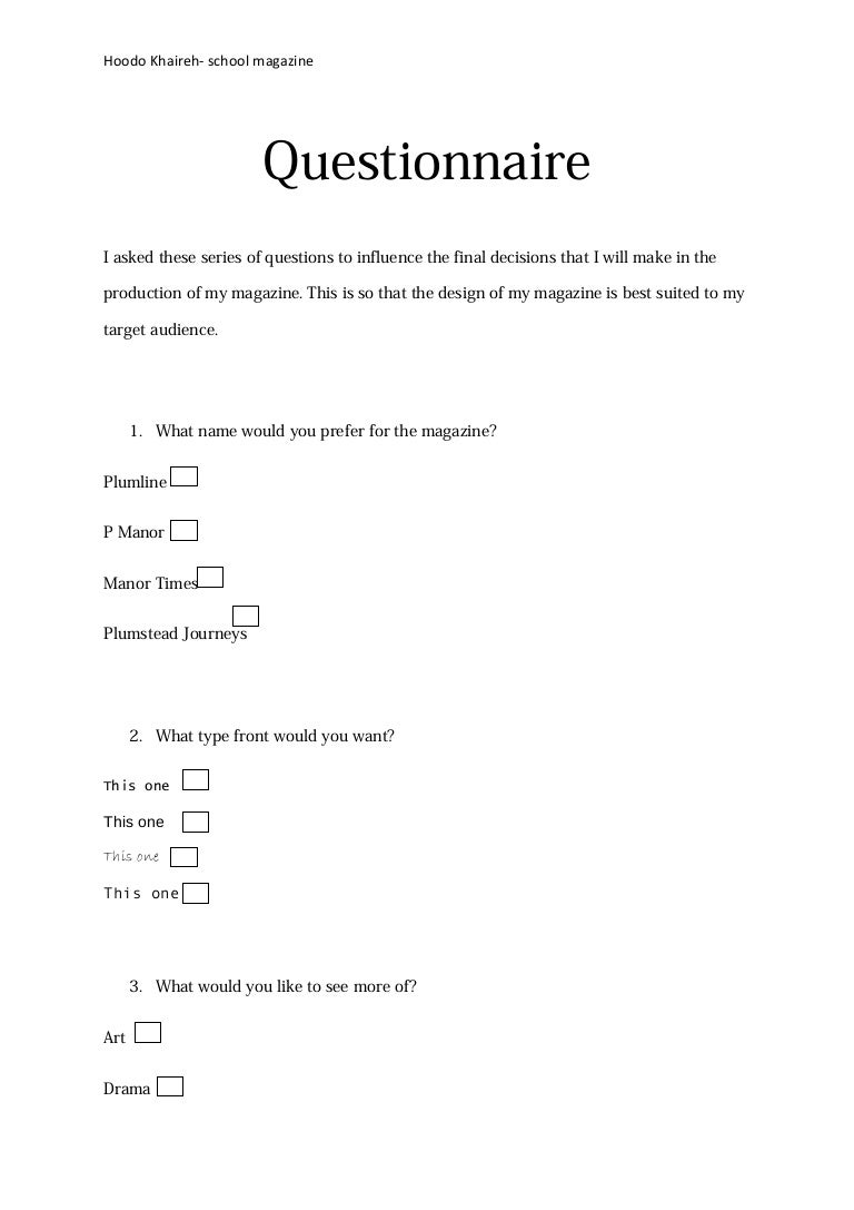 Questionnaire