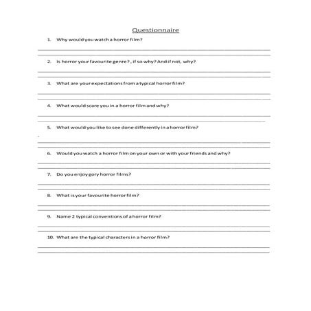 Questionnaire | DOCX