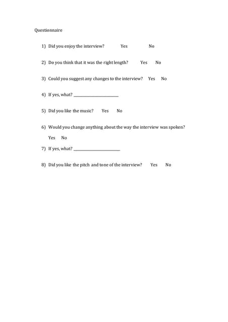 Plans for artist interview | PPTX