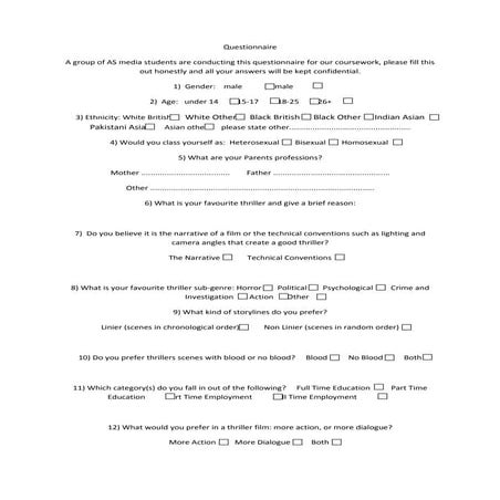 Questionnaire Docx As Media[1] | PDF