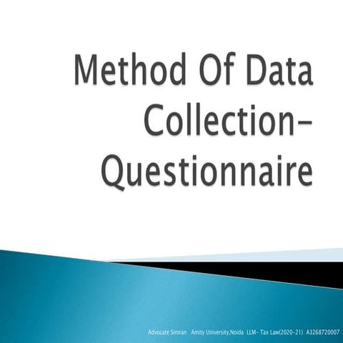 Questionnaire- legal research | PPTX