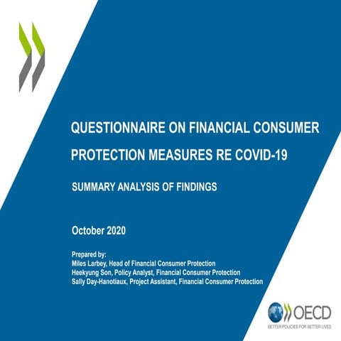 Questionnaire on Financial Consumer Protection measures re COVID-19 ...