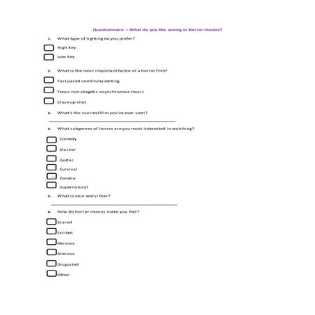Questionnaire pro | DOCX