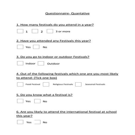 Questionnaire quantative | DOCX