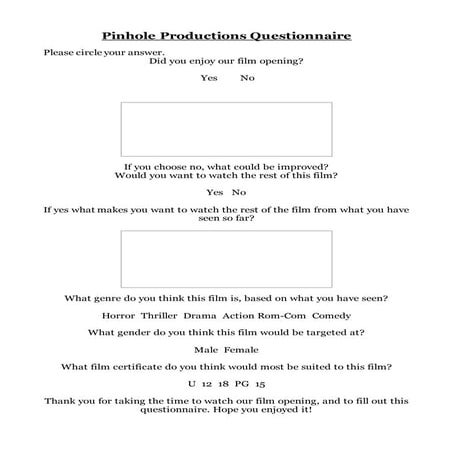 Questionnaire | DOCX
