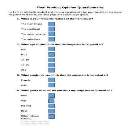 Questionnaire 2 | PDF