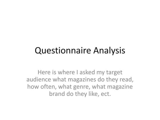 Questionnaire | PDF