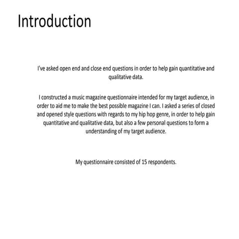 Questionnaire analysis kristian | PPT