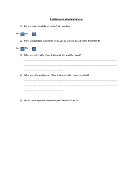 Film questionnaire | DOCX
