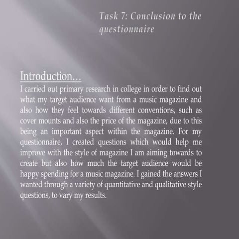 Questionnaire conclusion | PPTX