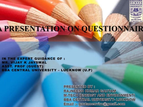 Presentation On Questionnaire | PPT