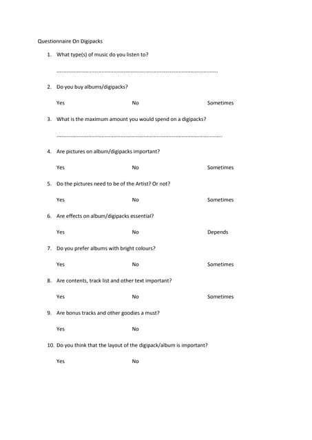 Movie questionnaire (prior to editting) | PDF