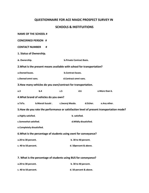 Survey mobility | PDF