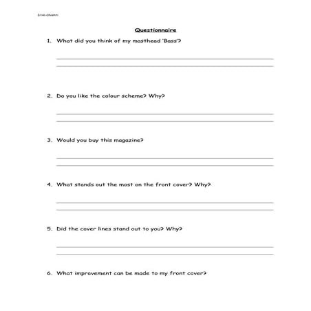 Questionnaire | DOCX
