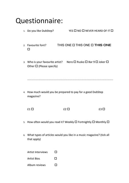 AS Media Questionnaire | DOCX