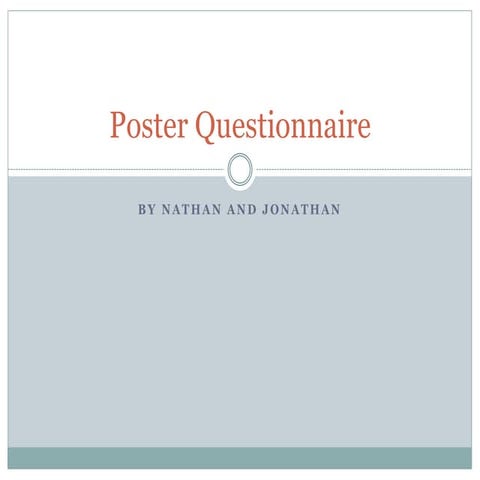 Questionnaire for poster | PPTX