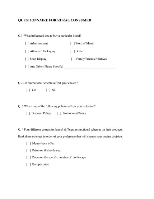 Questionnaire on consumer behaviour on cosmetic product | PDF