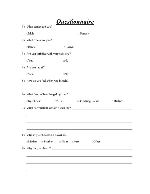 Questionnaire on consumer behaviour on cosmetic product | DOCX