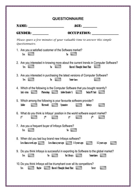 Survey questionaire @ Filipino | DOCX