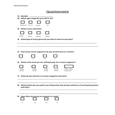 Questionnaire | PDF