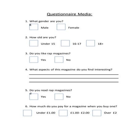 Questionnaire media blank | DOCX