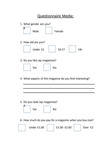 Questionnaire | PDF