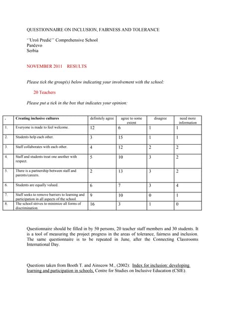 Questionnaire on inc1,students,nov2011 | DOC