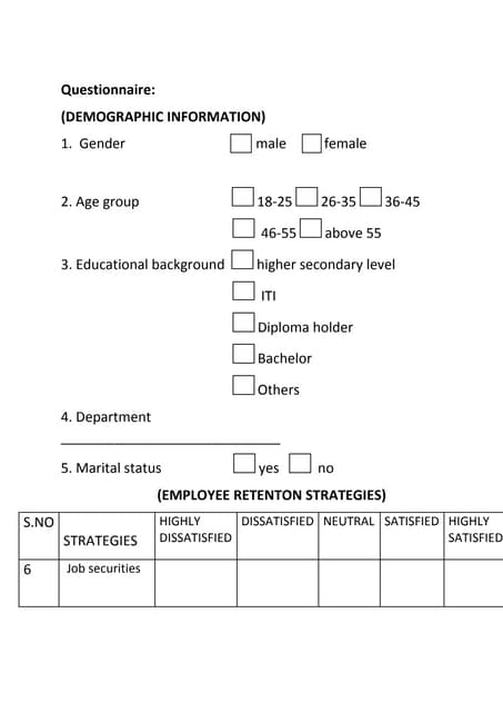 Questionnaire on Work Culture | DOC | Human Resources | Business