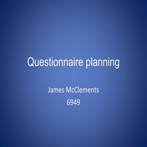 Questionnaire powerpoint | PPTX