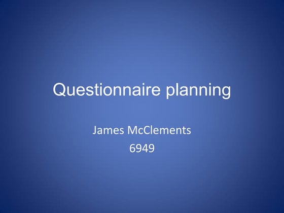 Questionnaire powerpoint | PPT